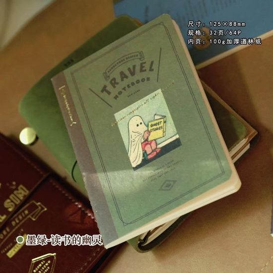 CAHIER,Green Blank passport--série Vintage 8 modèles de recharges de ...