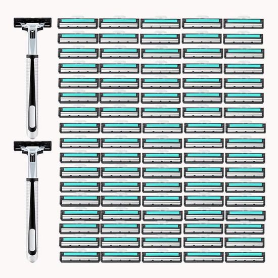 Lames de rasoir - YYV - 36 pièces - 2 couches - Rasoir à main - Porte ...