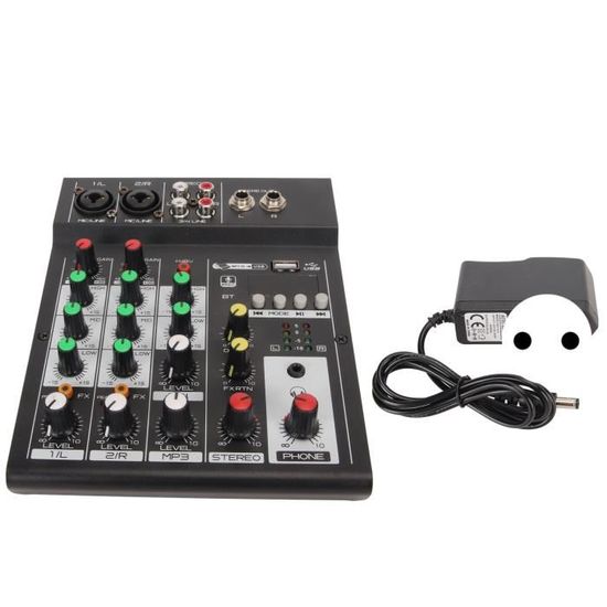 JUZ mini mixeur de son mini mixeur Table de mixage 4 canaux prise en ...