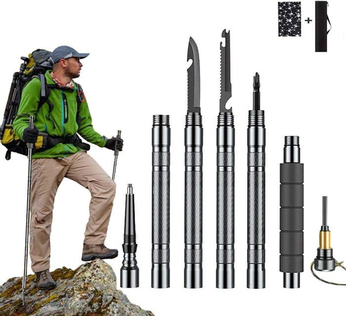 Bâtons de randonnée multifonctions, pelle pliante et bâton de ski en ...