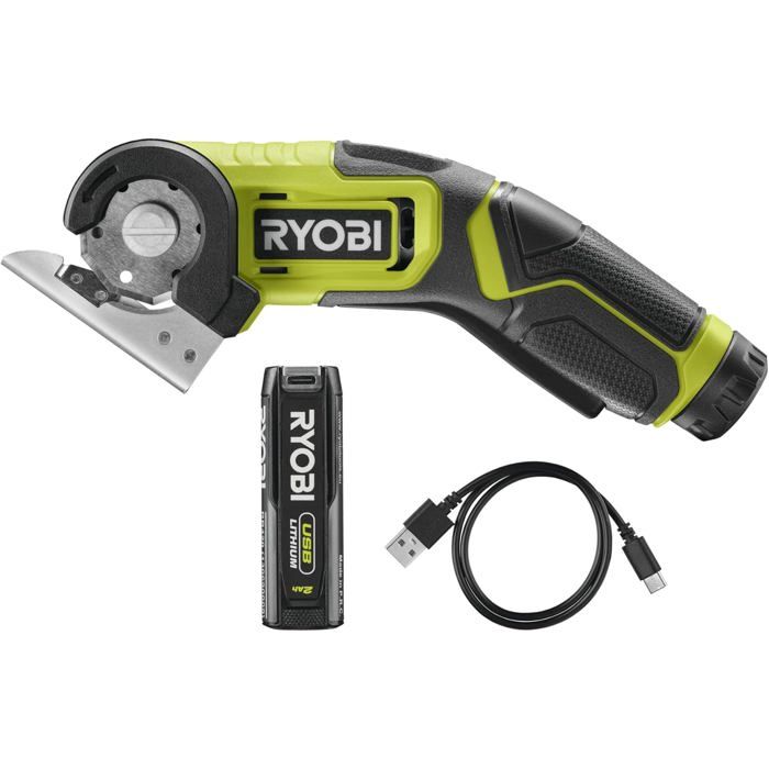 RYOBI - Mini saw 4V - USB C cable - 1 2.0 Ah battery - Comes with 1 ...
