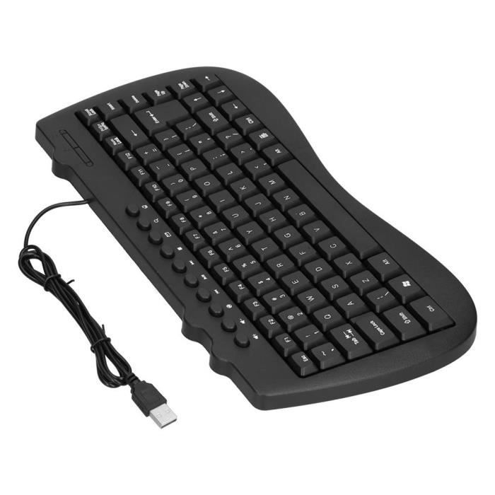 Ashata Mini clavier Clavier USB Durable Plastique 87 Touches KB‑301B ...