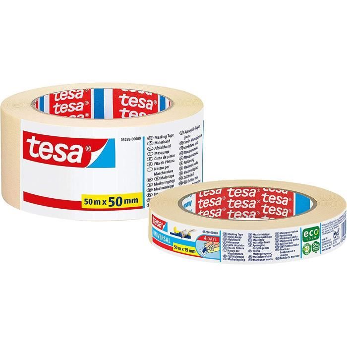 TESA Ruban de masquage universel – Ruban adhésif polyvalent pour ...