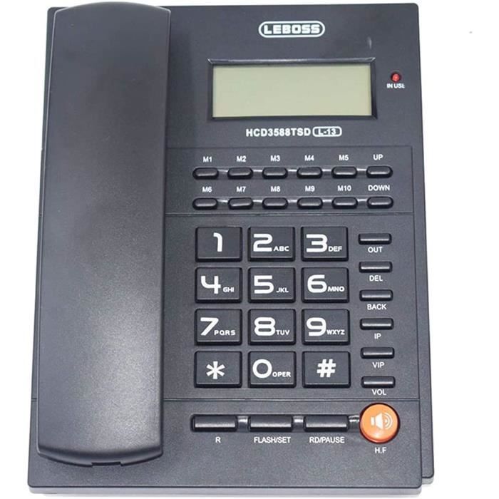 Téléphone Fixe Fixe Fashion Call Id Téléphone Mains Libres sans ...