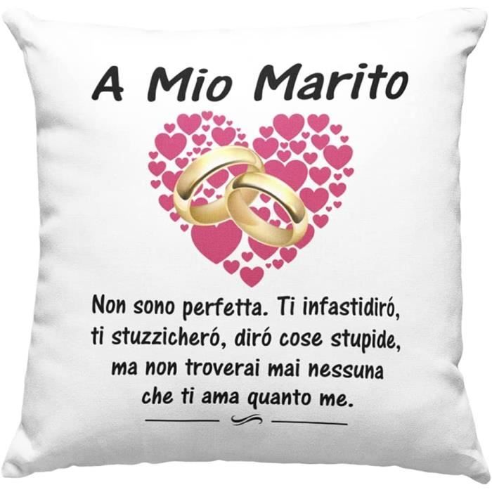 Coussin A mio Marito Idée cadeau mari, Motif Mari, Moelleuse, Gifts ...