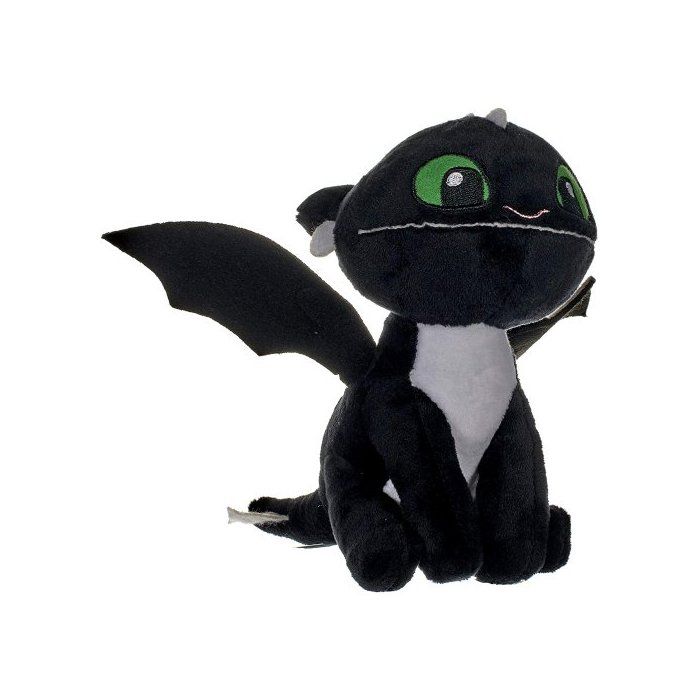 Peluche Dragons : Bébé Dragon Noir Vifagile 37 Cm Yeux Vert - Peluche ...