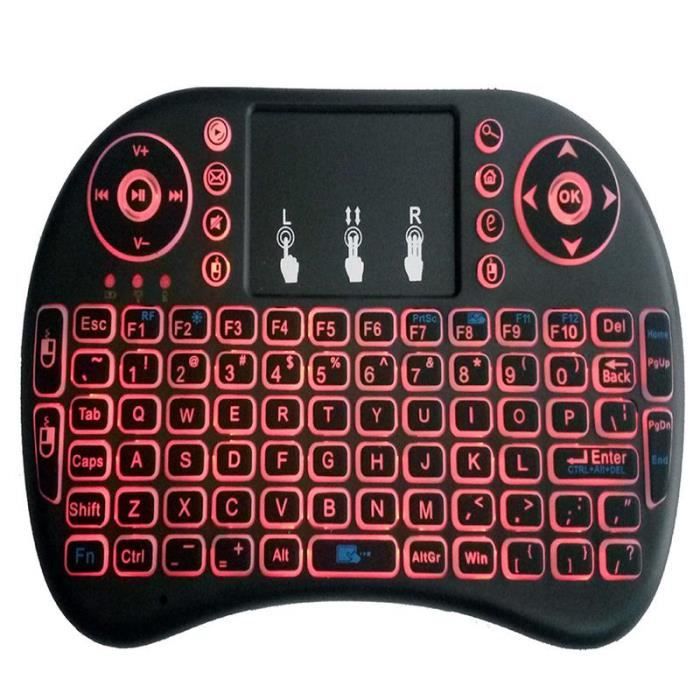 Mini i8 Mini Clavier sans fil Française Ergonomique sans Fil avec ...