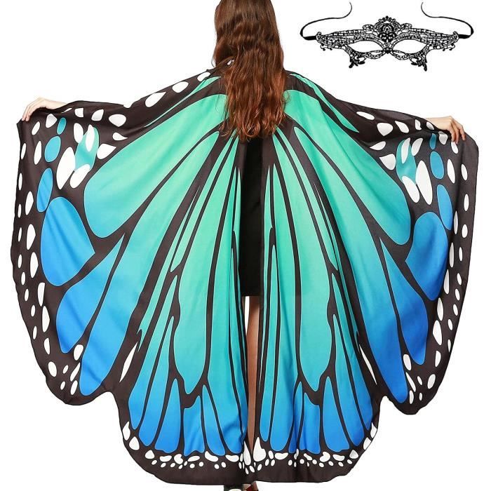 Cape de costume de papillon pour femme, Ailes Papillon Deguisement ...