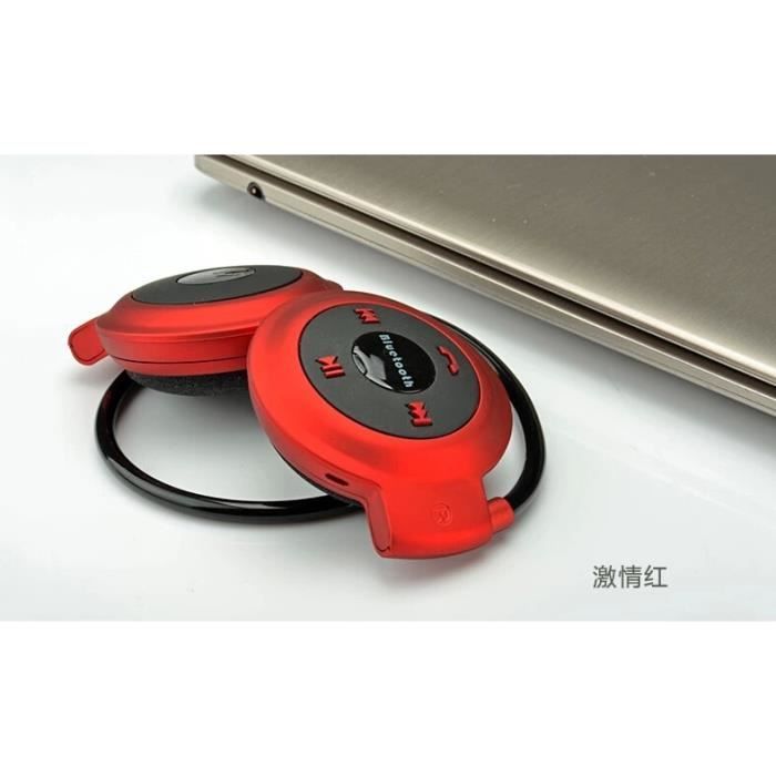 Mini sans fil Bluetooth Casque stéréo avec microphone (rouge ...