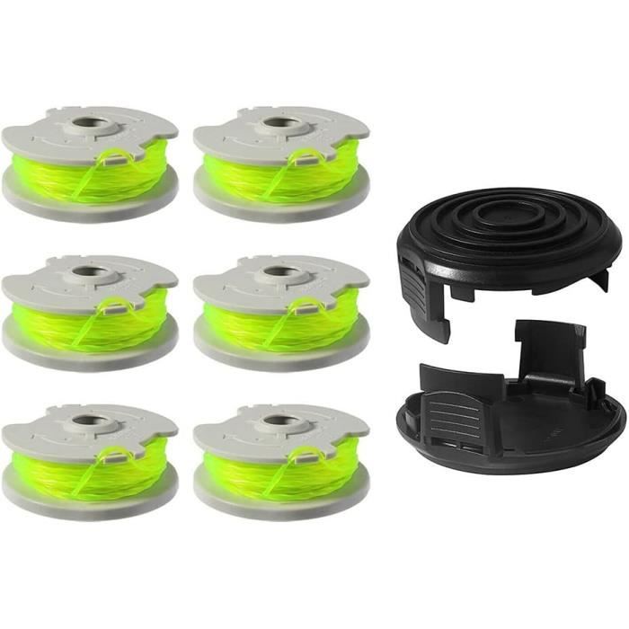 Lot de 6 bobines de tondeuse à gazon pour débroussailleuse WORX WA0014 WG168 WG184 WG190 WG191 ...