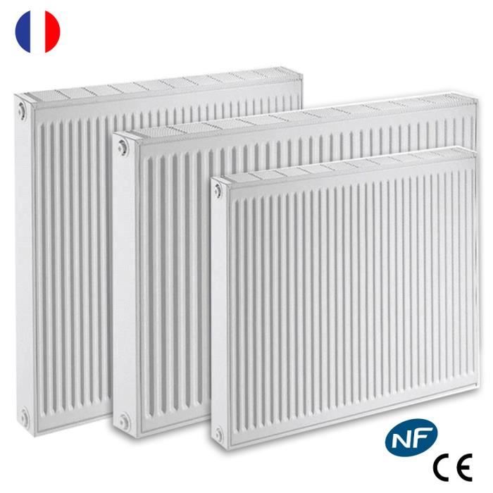 Radiateur eau chaude réversible Acier Blanc Type 22 Chauffage central ...