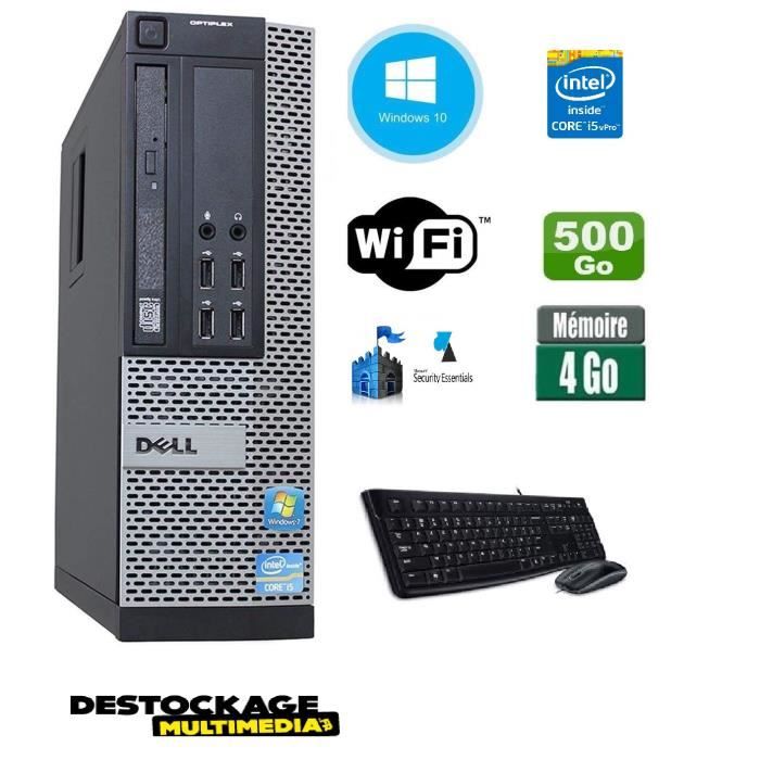 Dell Optiplex 790 SFF QuadCore i5 3.1Ghz 4Gb 500Go wifi Win 10 ...