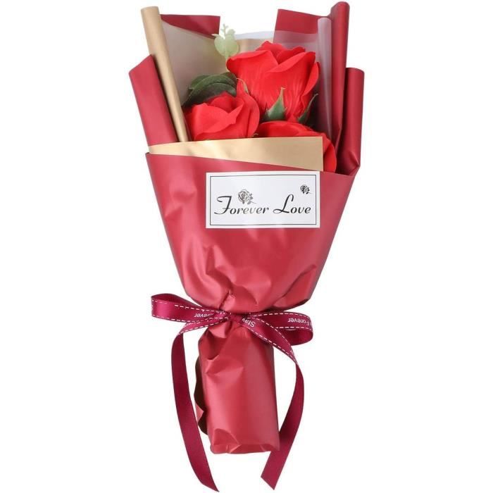 1 Jeu Coffret Cadeau Bouquet De Roses Événement De Noël Cadeau Rose ...