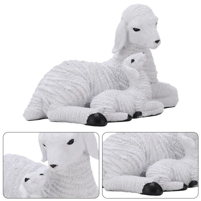 EJ.life Figurines de moutons Figurines de Mouton Rustiques, Aspect ...