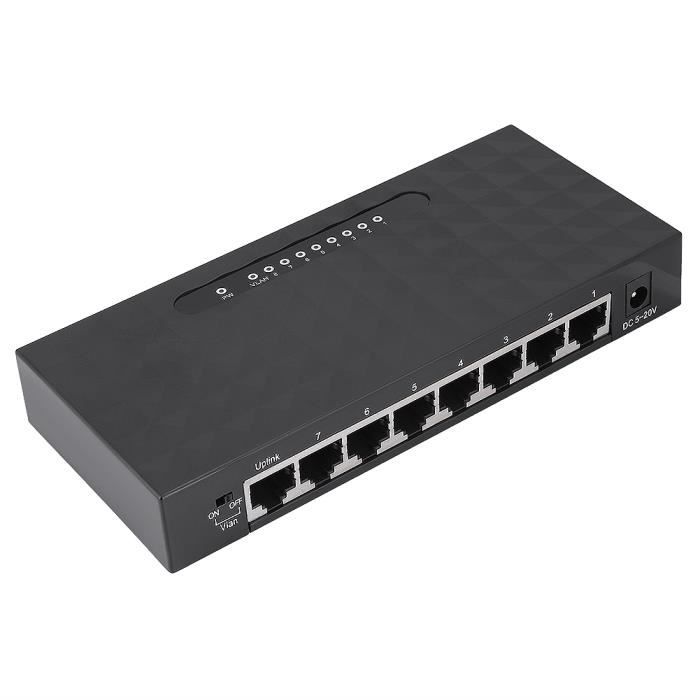 Fdit commutateur réseau 8 Ports 10/100/1000Mbps Gigabit Ethernet Commutateurs RJ45 Smart Network ...