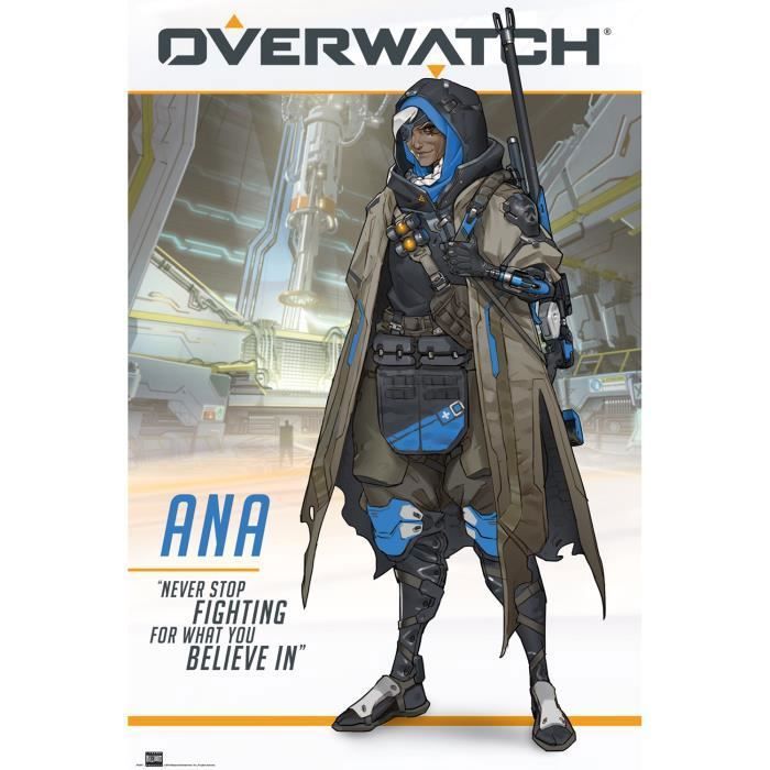 Affiche Maxi Overwatch Ana - Cdiscount Maison