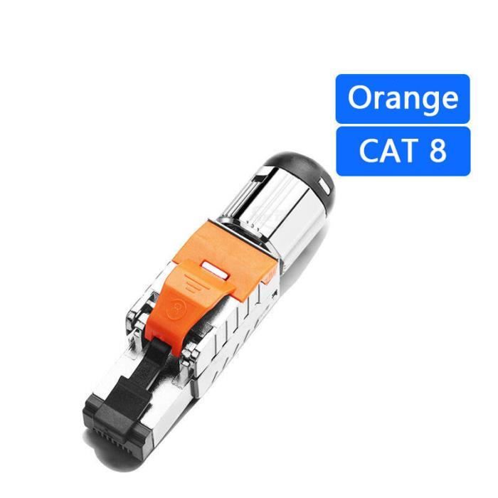 Connecteur industriel,Connecteurs RJ45 Cat 8,blindage Jack facile,prise ...