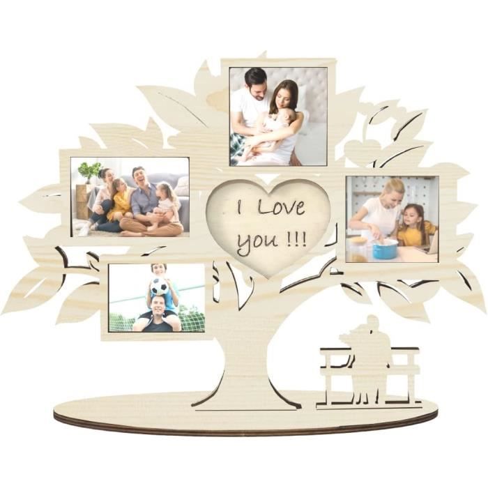 Cadre Arbre De Vie En Bois, Cadre Photo Multiple Love You, Idée Cadeau ...
