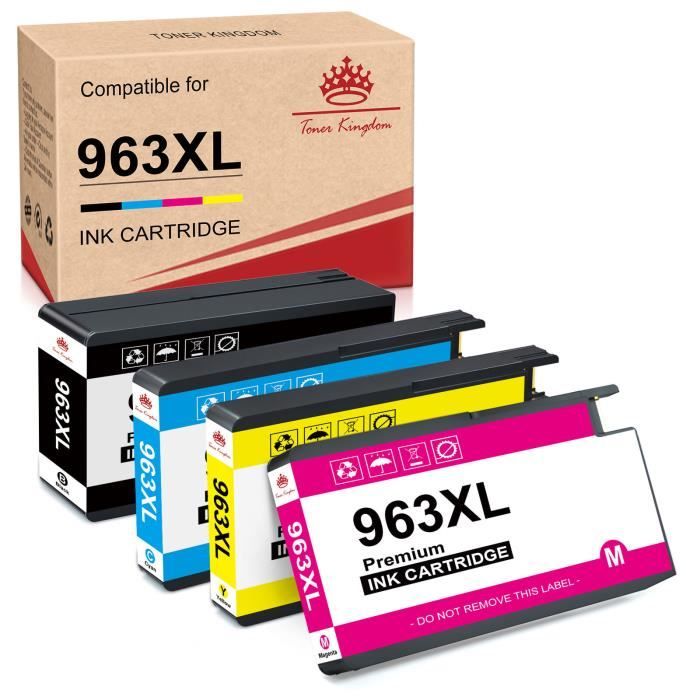 TONER KINGDOM 963 XL 4 Cartouche pour HP 963 XL HP 963XL compatibles avec HP Officejet Pro 9010 ...