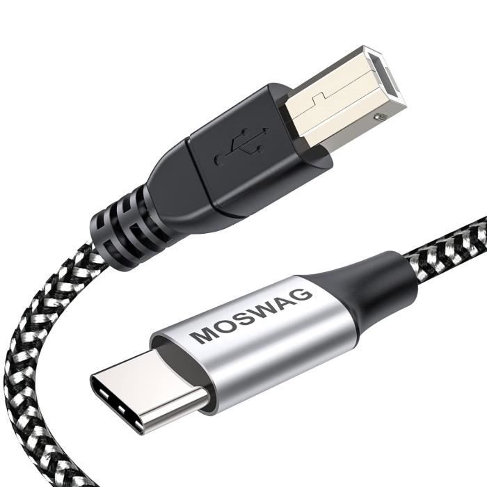 Câble 1M Type C Vers Usb B Câble Midi Usb C Tressé En Nylon Câble ...