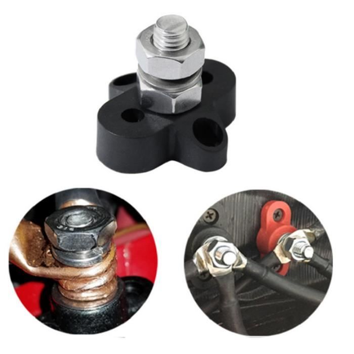 Bloc Terminal Rouge Noir Avec Bornier Isolé 8 Mm - Cdiscount Bricolage