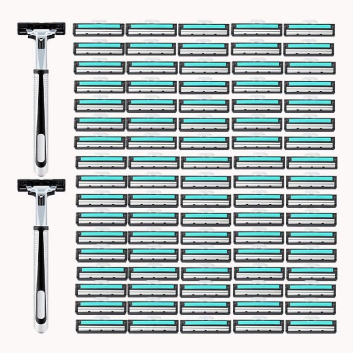 Lames de rasoir - YYV - 36 pièces - 2 couches - Rasoir à main - Porte ...