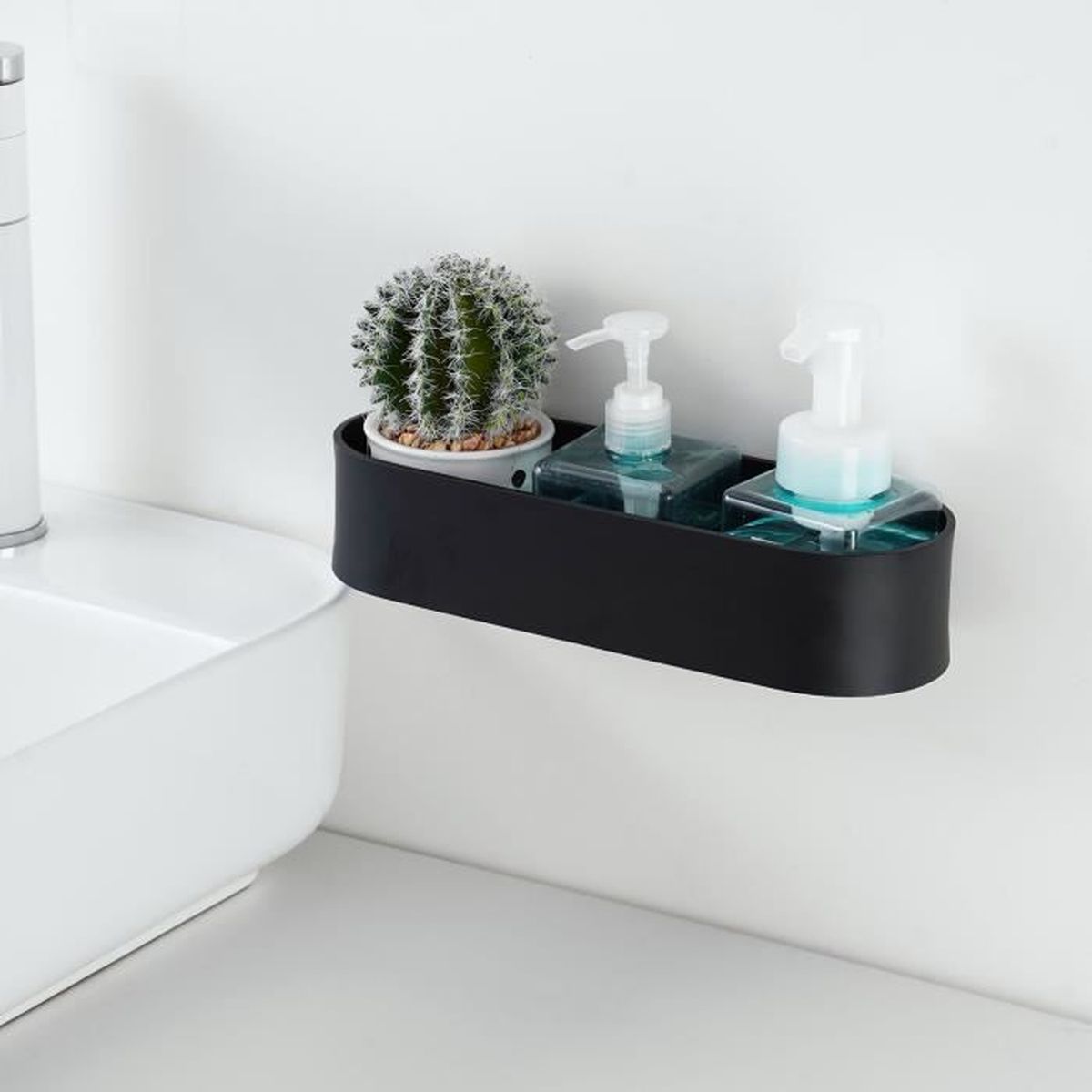 Tablette de douche sans perçage Pour la salle de bains noir - Cdiscount ...