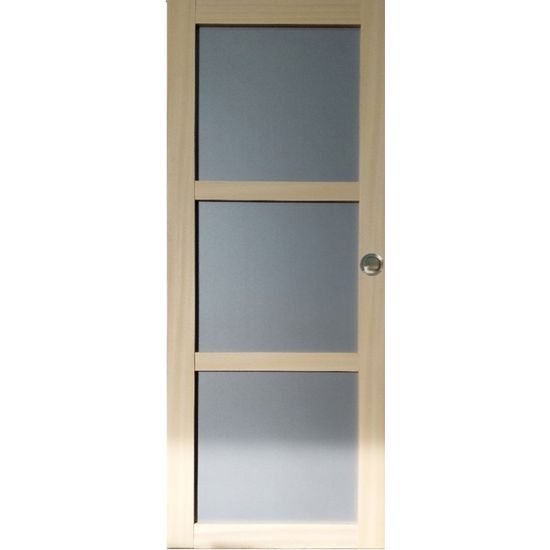 Porte Coulissante Ayous 3 Panneaux Gris RAL 7035 H204 x L73 et ...