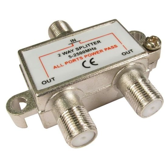 GNG Virgin Media Splitter Box Micro 2 Way Coax 'F' Connector Female ...