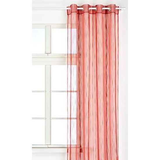 Voilage Multicolore rouge 140x260cm - Cdiscount Maison