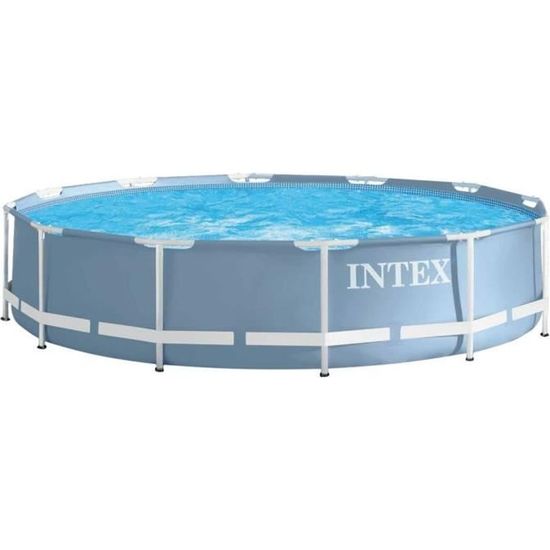 Piscine Ronde Intex 28710 Prisma Metal Frame 366 cm - Cdiscount Jardin