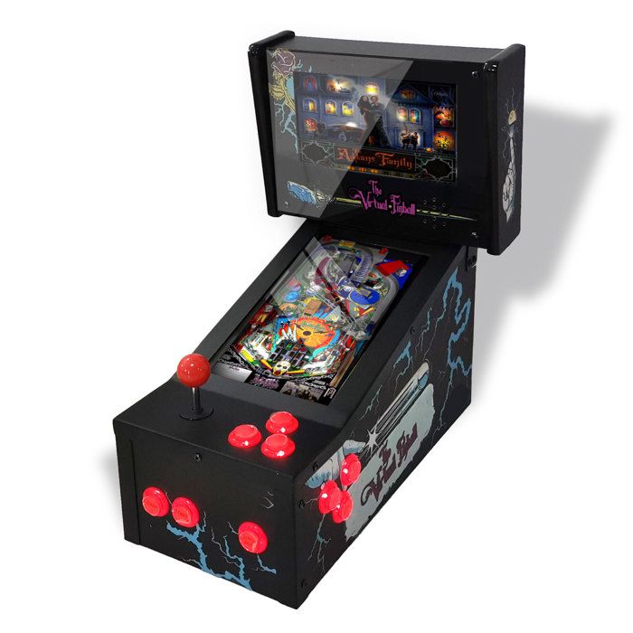 Flipper virtuel Pincab avec écran de 13" et Backglass de 10". Inclut ...