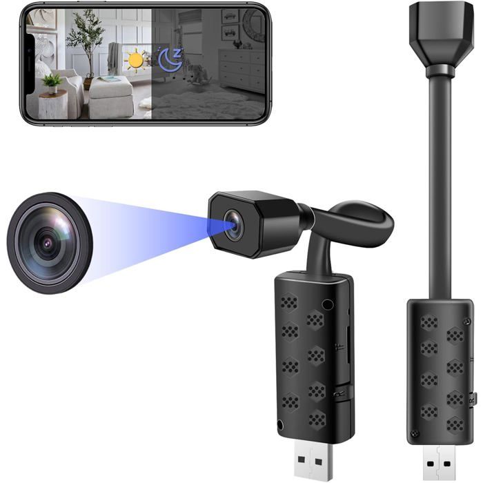 Mini WiFi Spy Camera,USB Wireless Hidden Camera,Micro Spy Surveillance ...