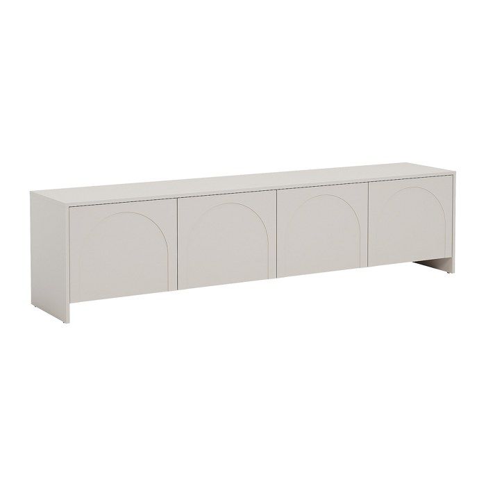Meuble TV avec 4 portes - Beige - NALYRA de Maison Céphy - Cdiscount Maison