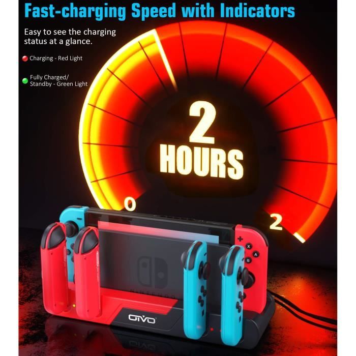 Base de chargement multifonction 6 en 1 pour Nintendo Switch, Station ...