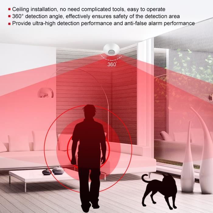 Capteur De Mouvement Corporel Capteur De Mouvement Pir, Plafond Pir ...