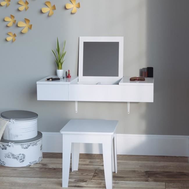 Coiffeuse MIA mural 100 cm - Cdiscount Maison