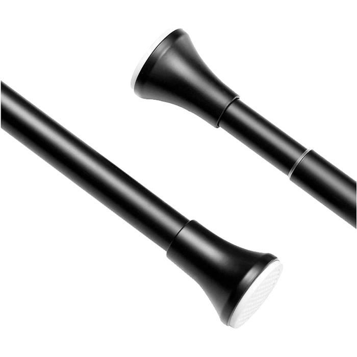 Tringle à Rideau de Douche Noire Mate, Tringle télescopique, Acier ...