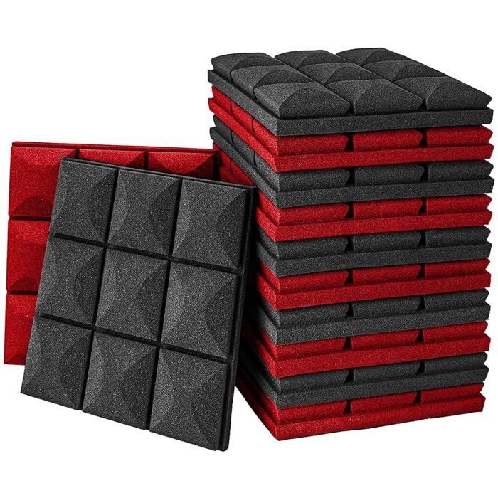 Lot de 12 Panneaux de Mousse Acoustique, Panneau Absorbant, Acoustique ...