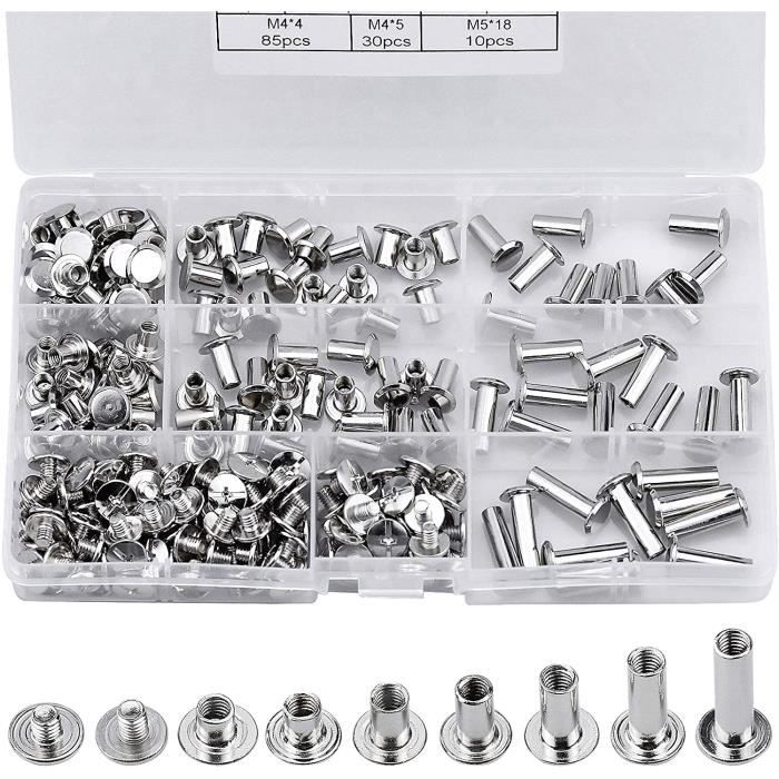 230 kits de vis de reliure, visse chicago rivet à bouton de chicago ...