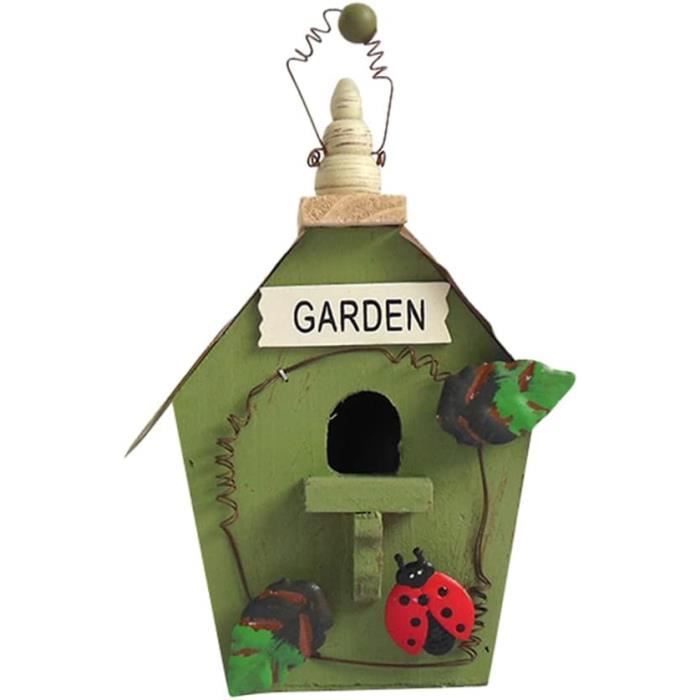 Nichoir Oiseaux En Bois, Nichoir Pour Oiseaux Suspendu Exterieur Maison ...