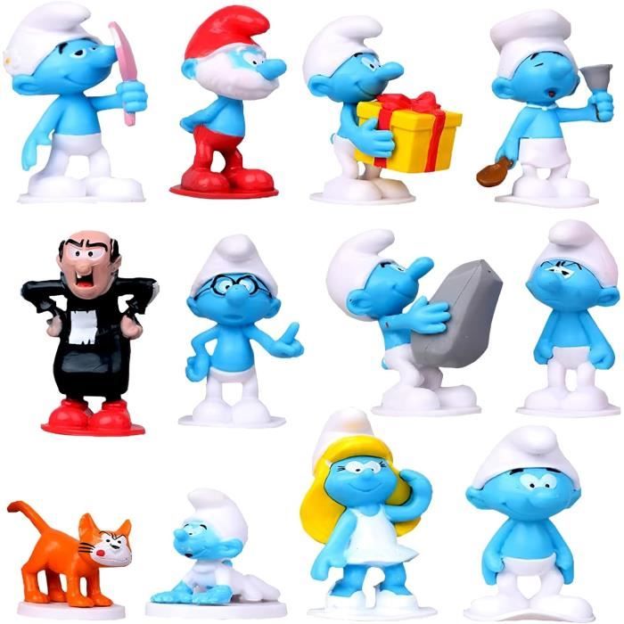 Smurfs Figurines Smurfs Cupcakes, 12 Pièces The Smurfs Gâteau Topper ...