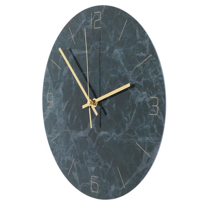 Horloge Murale - DIOCHE - Moderne - Acrylique - Texture de Marbre - 30 ...