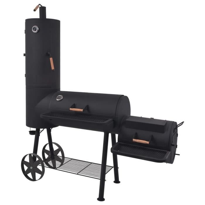 MAG Barbecue au charbon de bois avec étagère inférieure Noir XXL ...