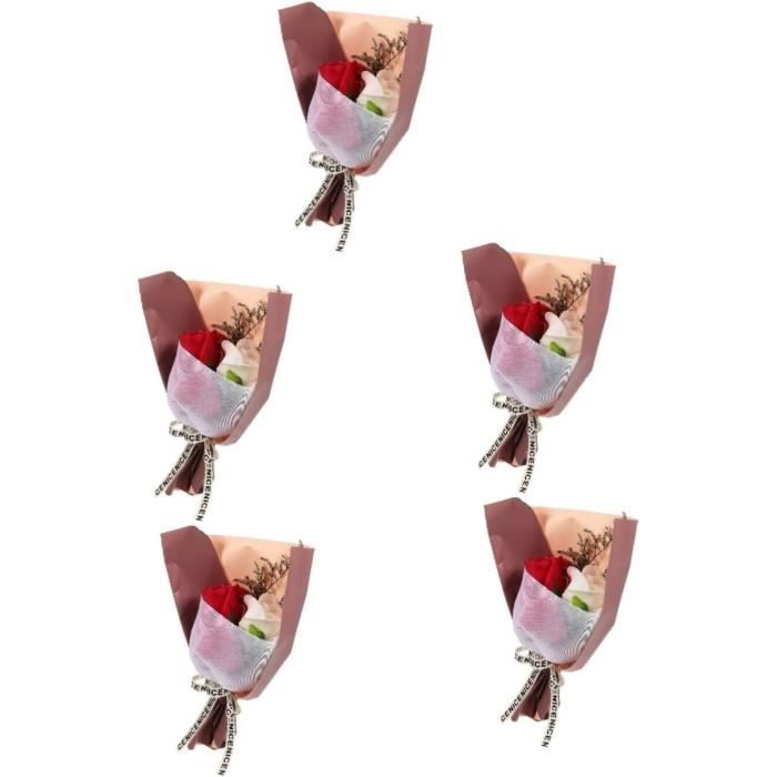 5 Ensembles Coffret Cadeau Bouquet De Roses Bouquet De Fleurs De Décor ...