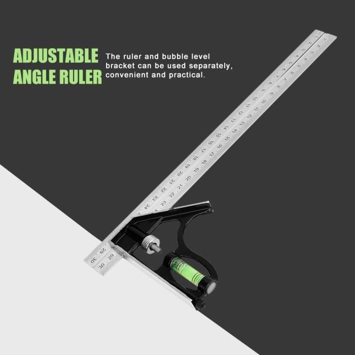 EJ.life Règle d'angle ajustable 300mm avec niveau à bulle - Cdiscount ...