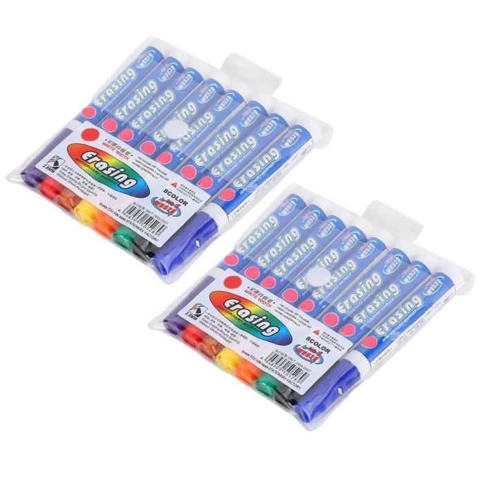 TMISHION Stylo pour tableau blanc 2 ensembles 8 couleurs de stylo blanc ...