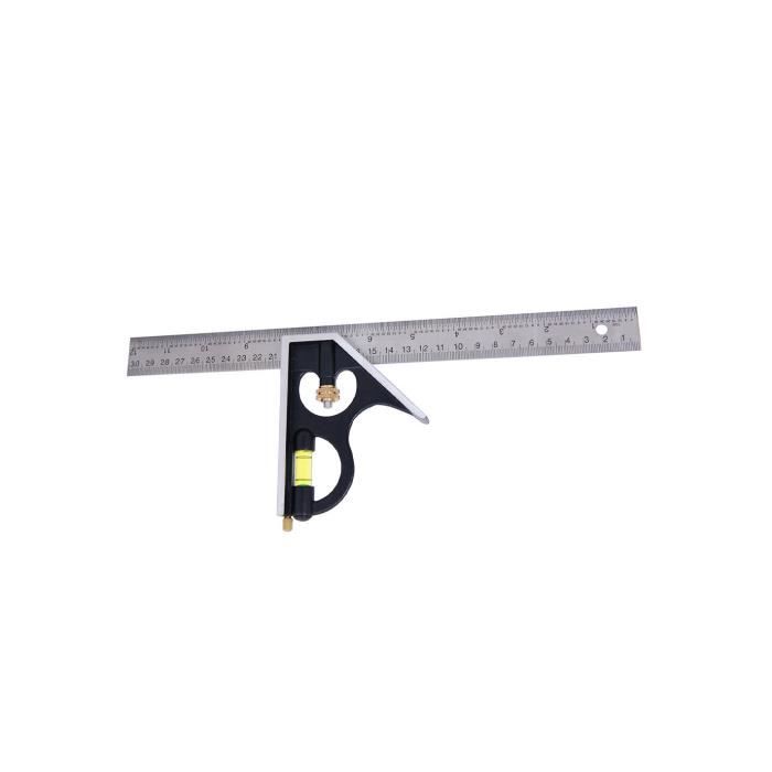 Equerre avec niveau à bulle 300mm - GENERIQUE - Outil de mesure - Angle ...