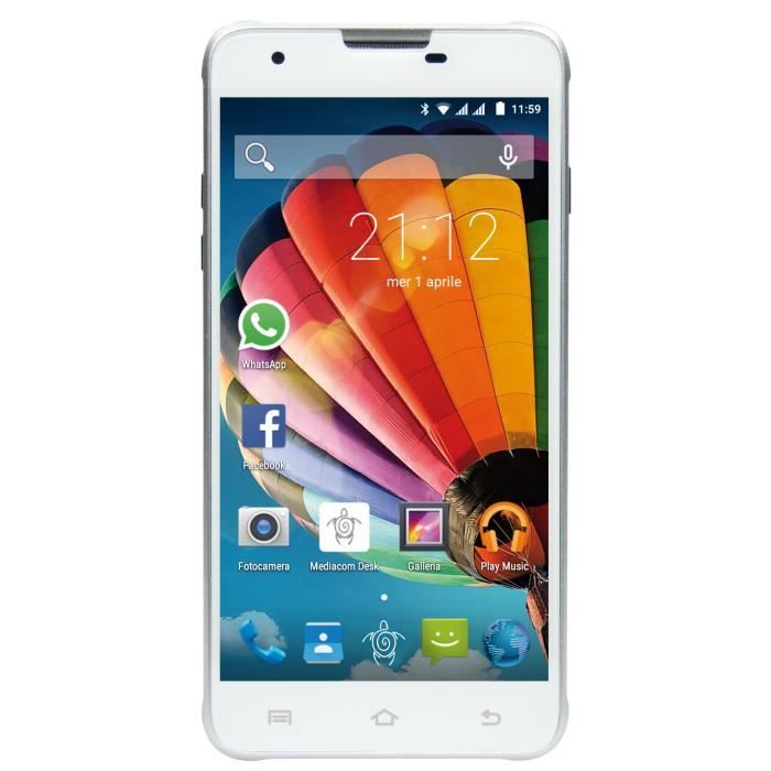 Mediacom PhonePad G510, 12,7 cm (5"), 8 Go, 5 MP, Android, 5.0, Vert ...