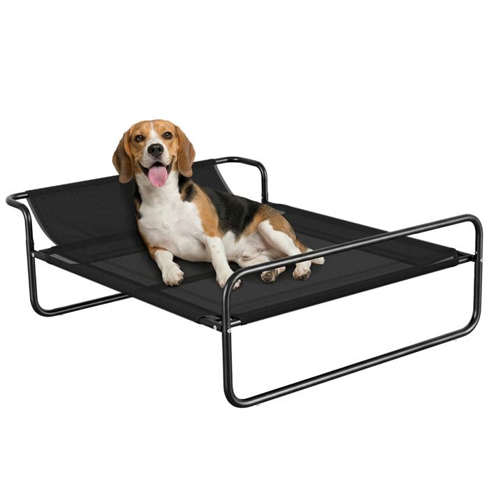 Lit surélevé pour chiens - PawHut - lit de camp avec appui-tête ...